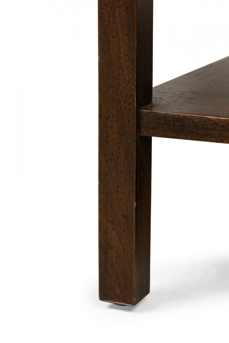 Pair of John Stuart Wooden Single Drawer Two-Tier End / Side Tables For ...