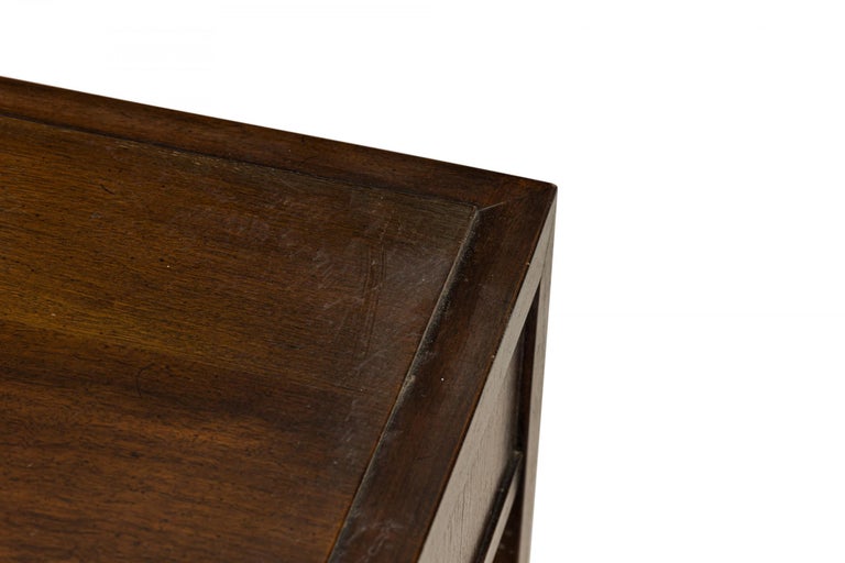 Pair of John Stuart Wooden Single Drawer Two-Tier End / Side Tables For ...