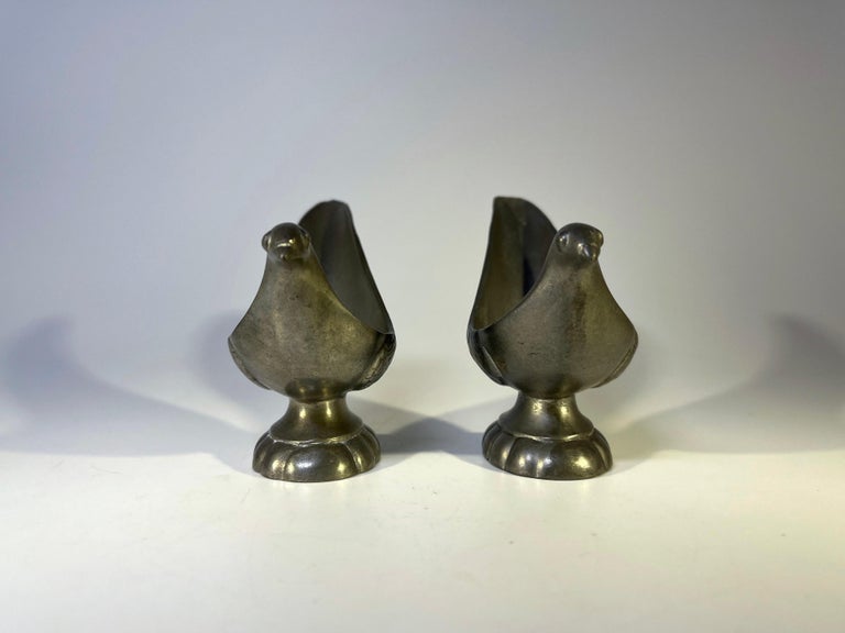 Pair of Just Andersen, Denmark 1930s Art Deco Pewter Stylised Bird Pipe ...
