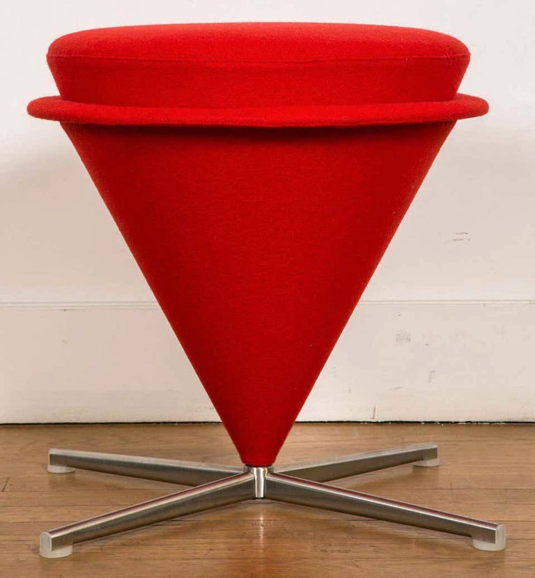Pair of “K3 Cone 'Foot' Stools, ” by Verner Panton, Model from 1958 ...