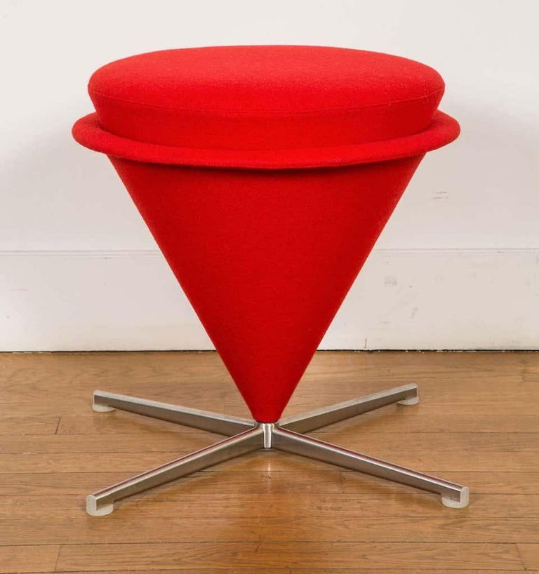 Pair of “K3 Cone 'Foot' Stools, ” by Verner Panton, Model from 1958 ...