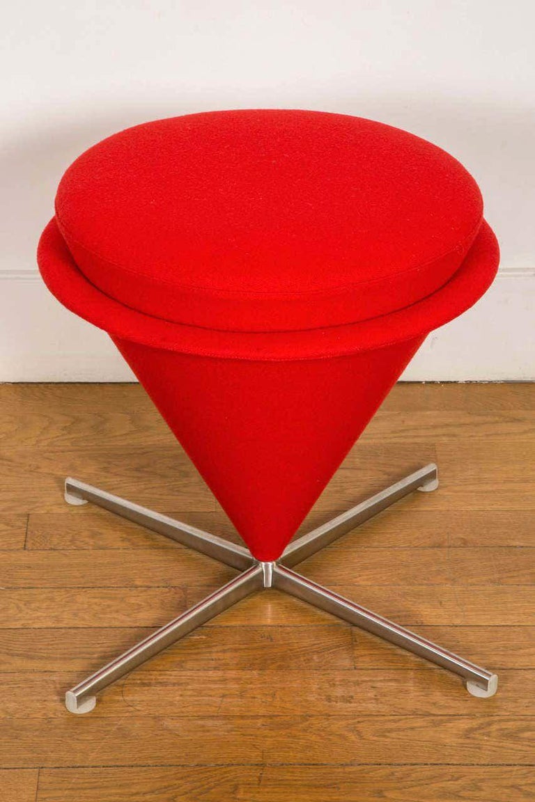 Pair of “K3 Cone 'Foot' Stools, ” by Verner Panton, Model from 1958 ...