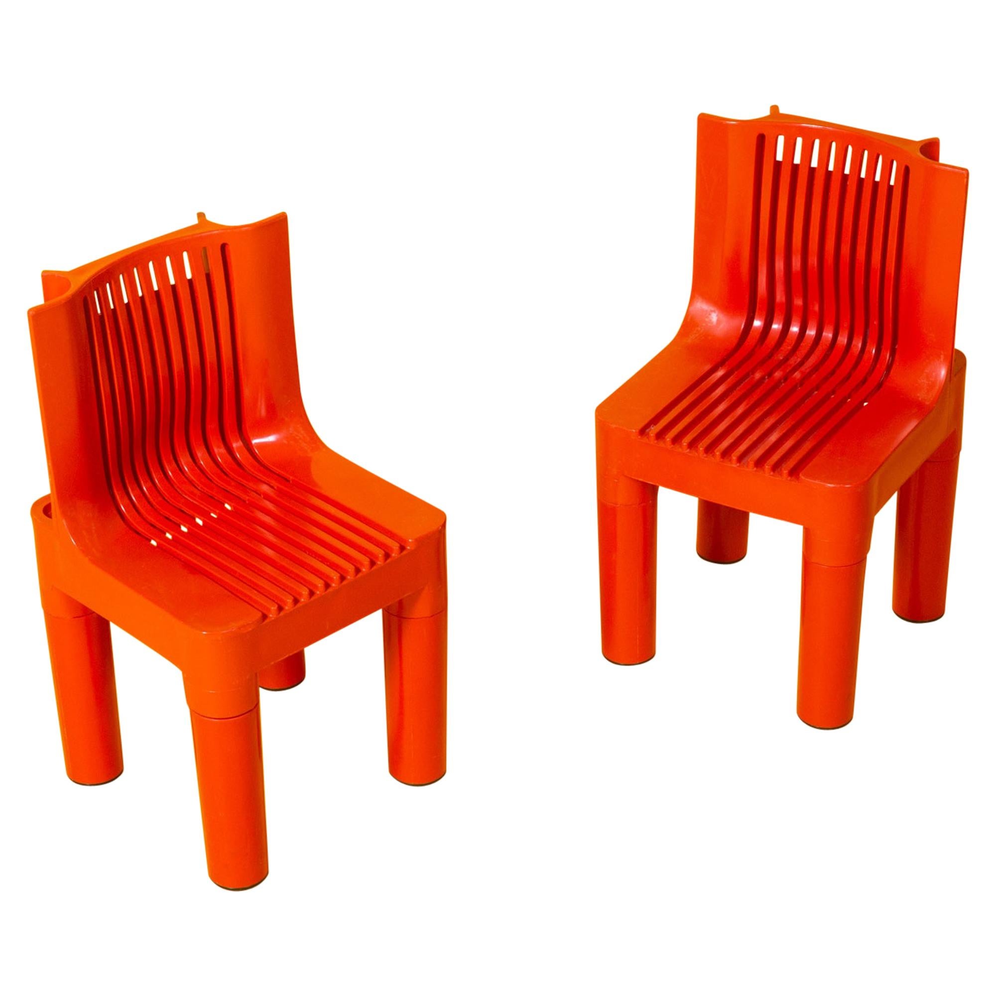 Pair of K4999 Richard Sapper for Kartell Child''s Chair at 1stDibs