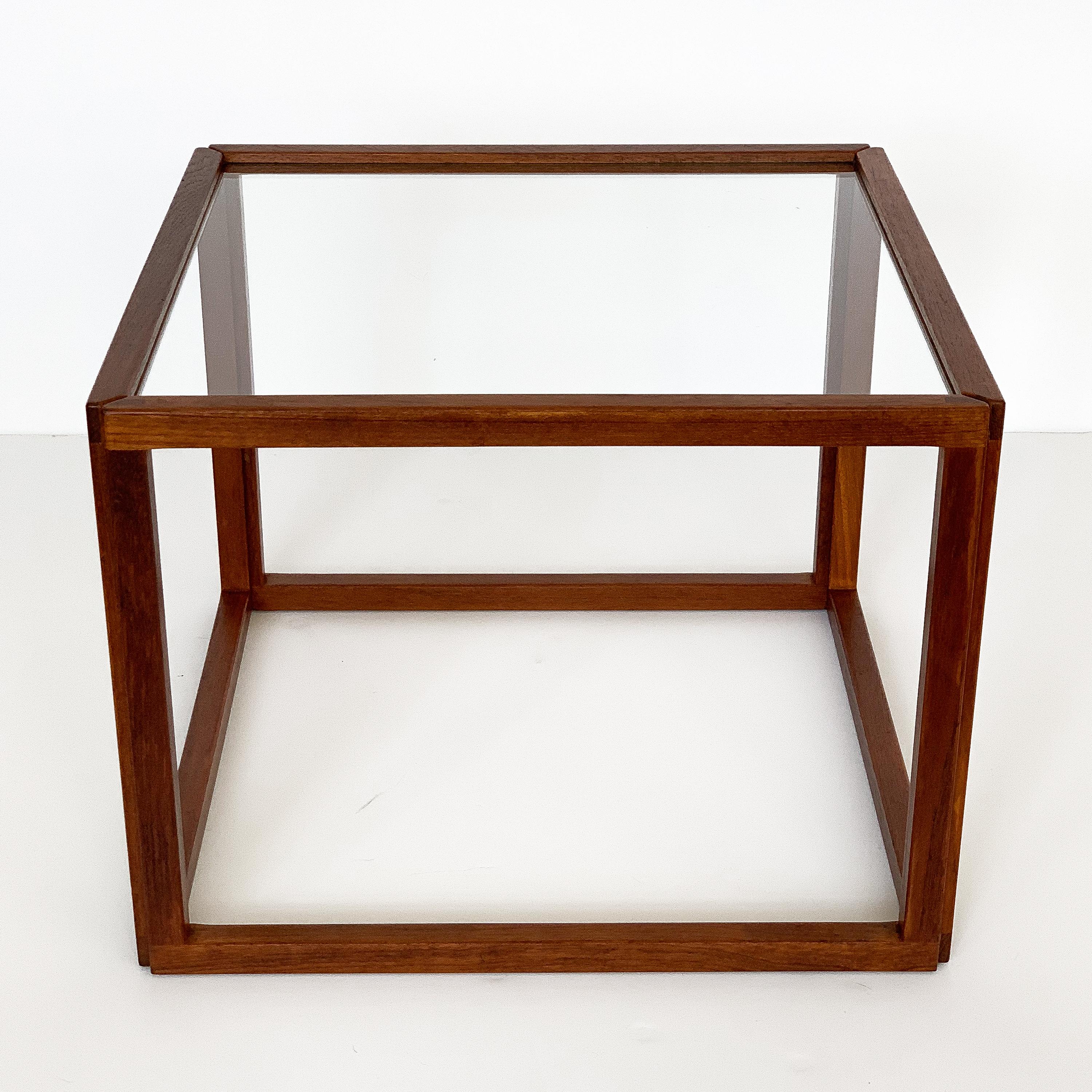 Pair of Kai Kristiansen Teak Cube Side Tables at 1stDibs | kai ...