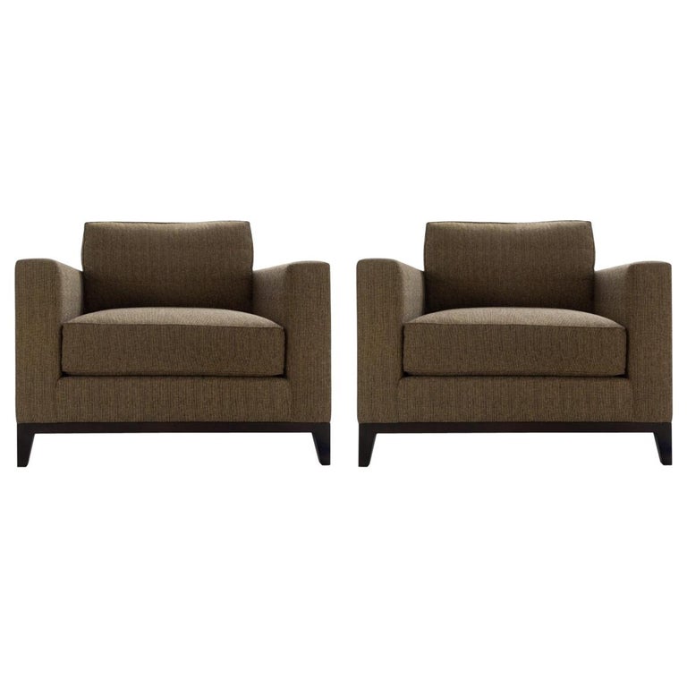 Pair of "Kalfa" Chairs and Half from Christian Liaigre For Sale at 1stDibs