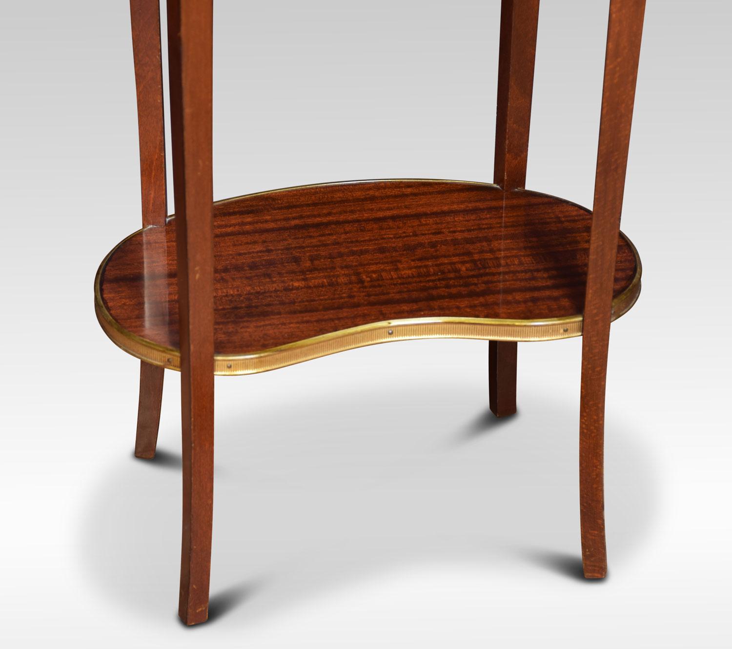 Pair of Kidney Shaped Side Tables at 1stDibs