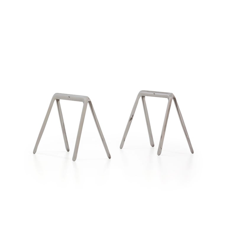 Pair of Koza Trestles in Stainless Steel by Zieta For Sale at 1stDibs