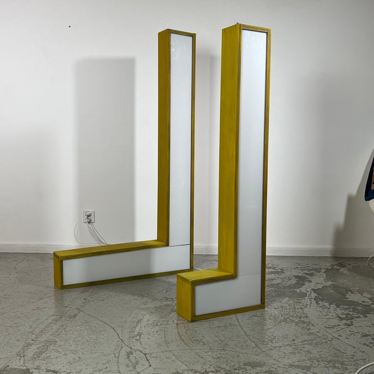 Pair of L-Shaped Lamps Vintage For Sale at 1stDibs