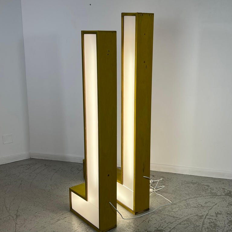 Pair of L-Shaped Lamps Vintage For Sale at 1stDibs