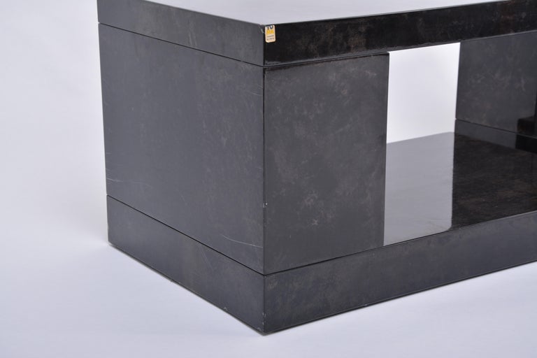 Pair of Lacquered Goat Skin Side Tables by Aldo Tura, 1970s at 1stDibs