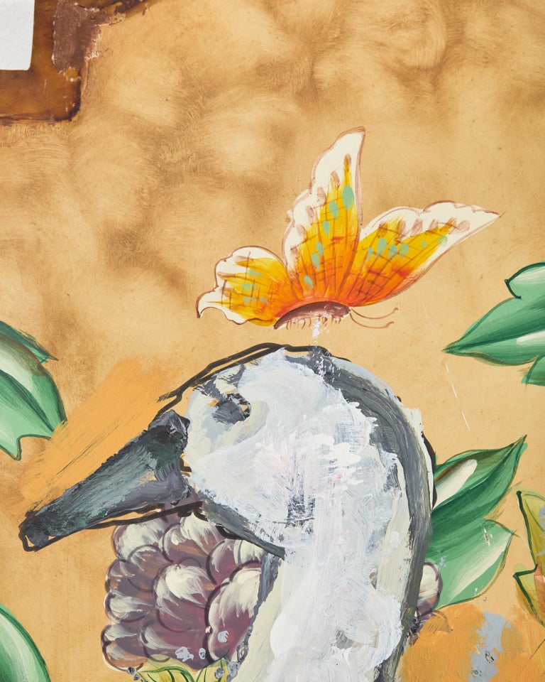 Pair of Lacquered Panel Duck Paintings by Artist Ira Yeager For Sale at ...