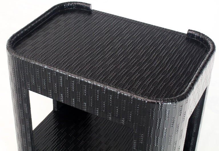 Pair of Lacquered Raffia Cloth Covered Stands End Occasional Tables ...