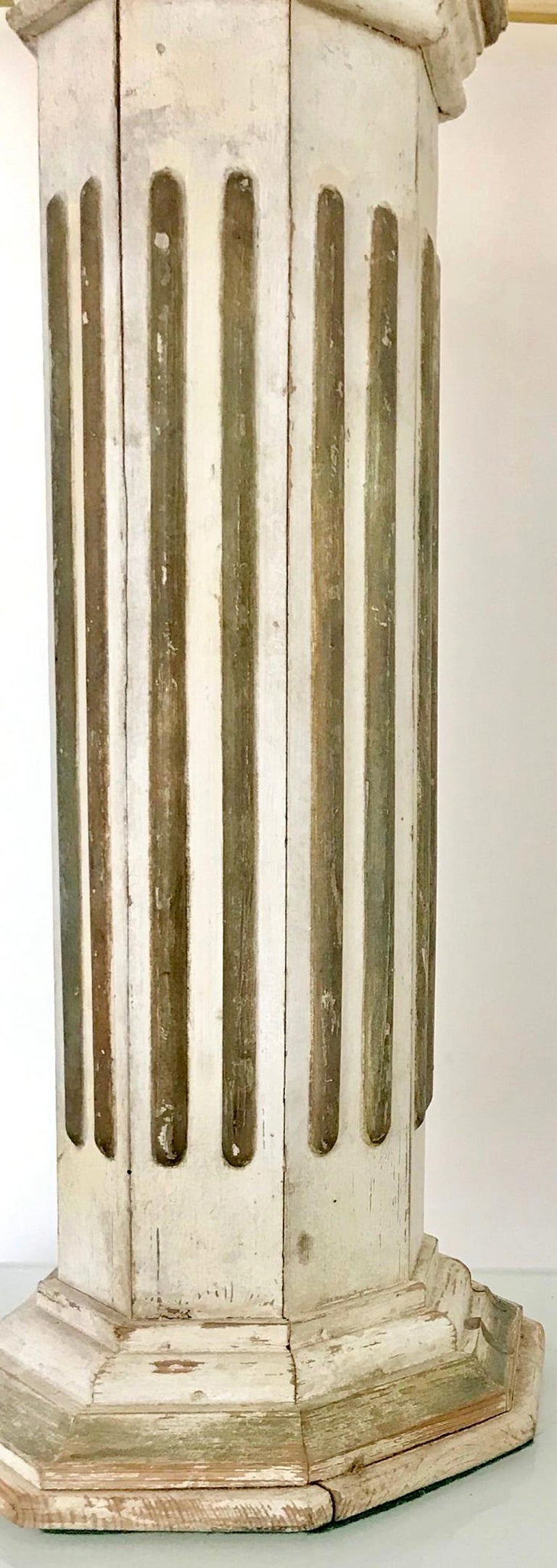 Pair of Lamps, 19th Century Italian Column For Sale at 1stDibs