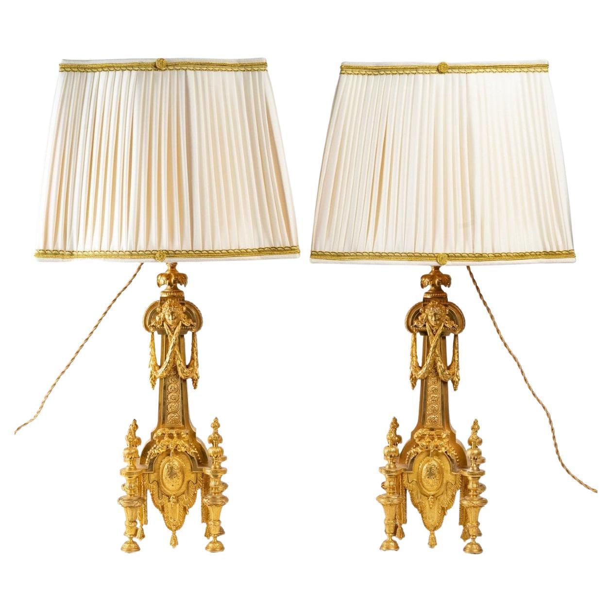 Pair of Delph Faience Lamps, 19th Century at 1stDibs