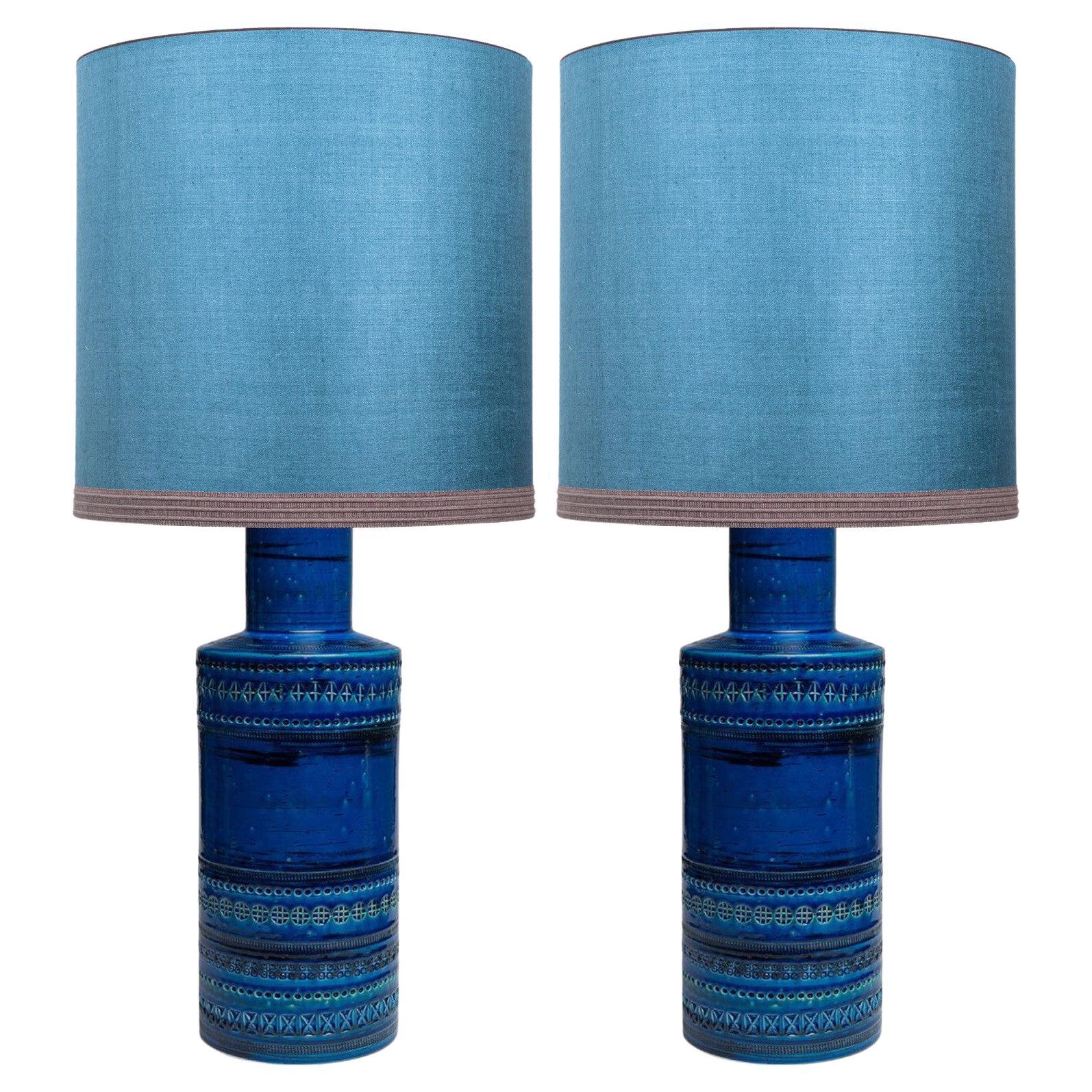 Pair of Unusual Bitossi Lamps For Sale at 1stDibs
