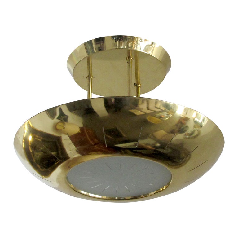 Pair of Large 1970s/80s Finnish Two Tiered Circular Ceiling Flush Mount ...