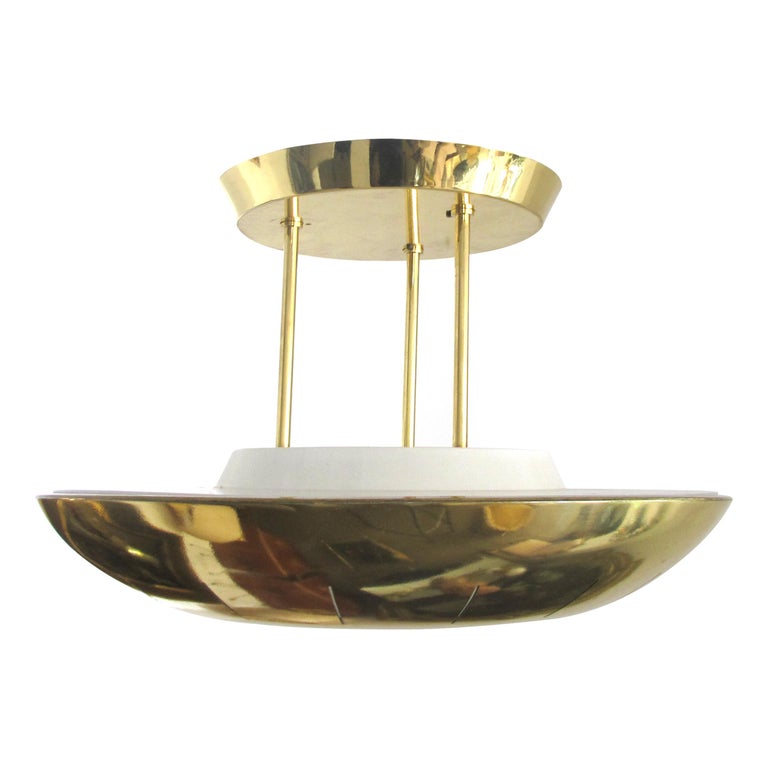 Pair of Large 1970s/80s Finnish Two Tiered Circular Ceiling Flush Mount ...