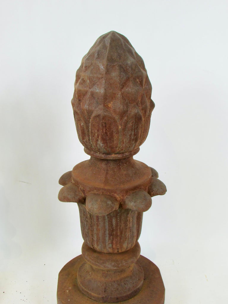 Pair of Large 19th Century Cast Iron Finials for Out Door Garden ...