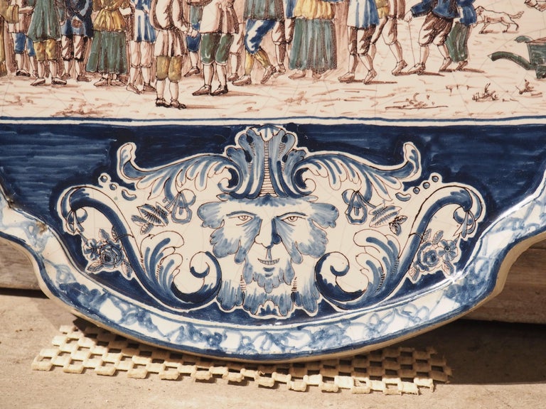 Pair of Large 19th Century Polychrome Faience Wall Plaques from Holland ...