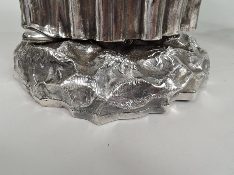 Pair of Large Antique German Silver Renaissance Hunting Figures For ...