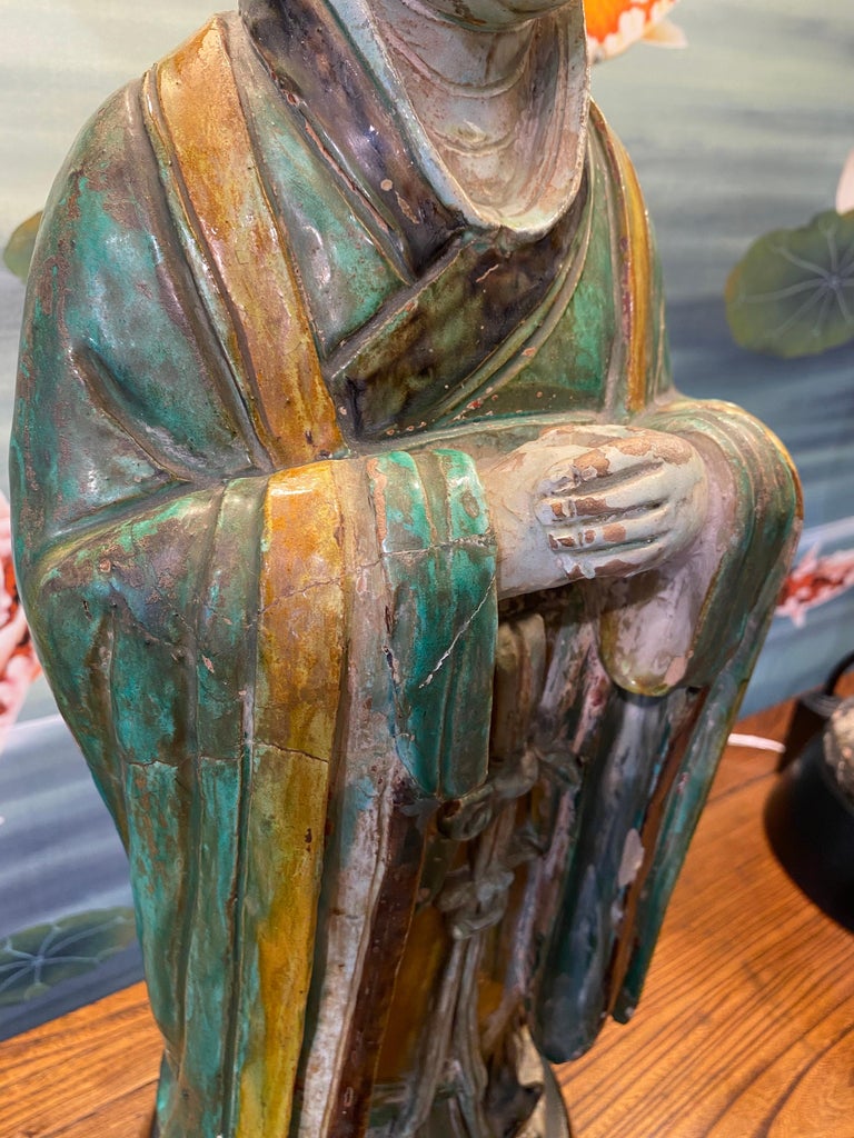 Pair of Large Antique Tang Style Chinese Figures as Lamps For Sale at ...