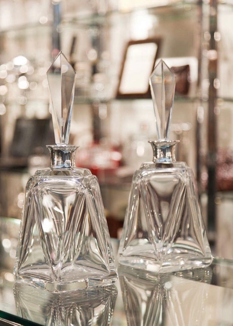 Pair of Large Art Deco Decanters London 1920 For Sale at 1stDibs