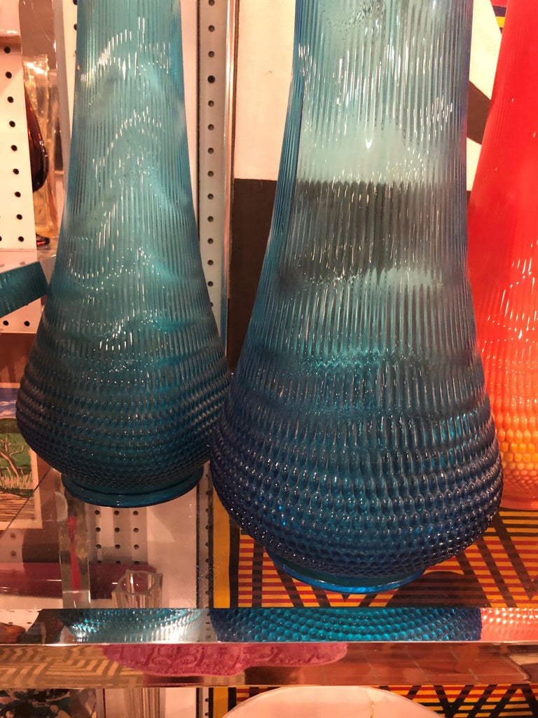 Pair of Large Art Glass Vases by Viking at 1stDibs