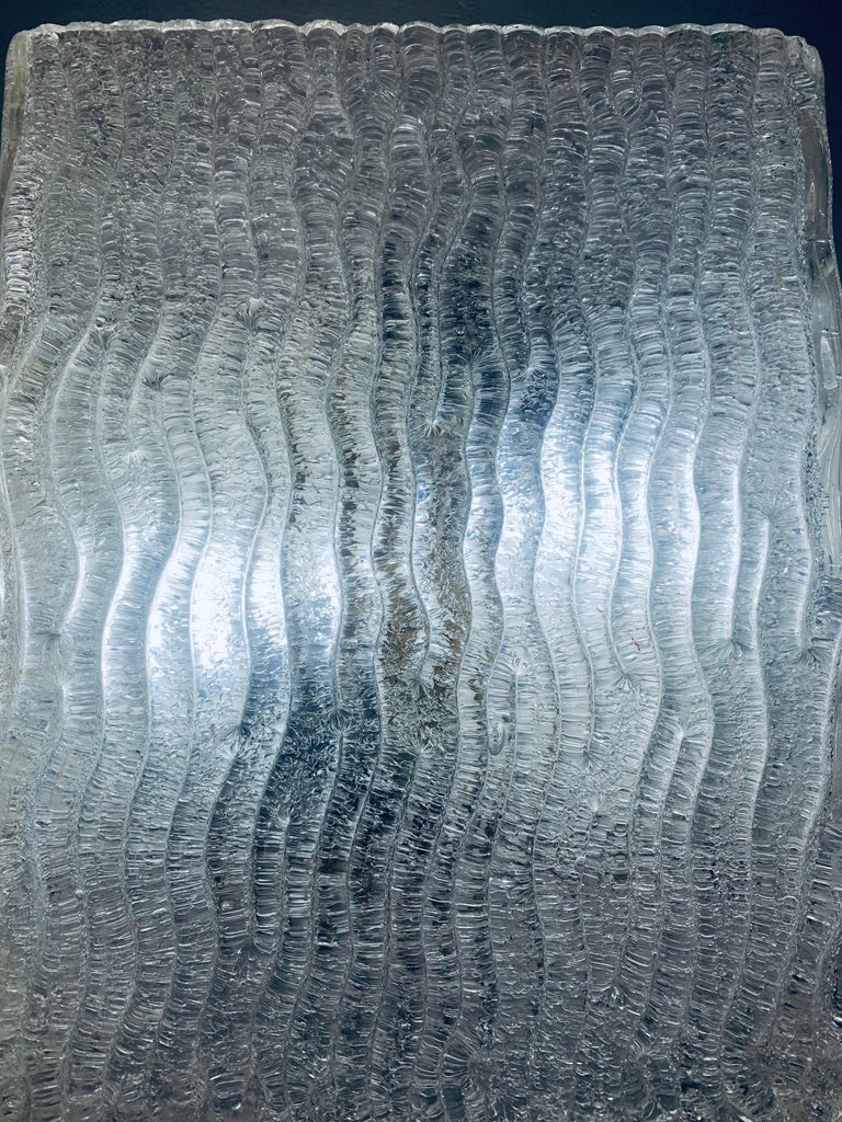 Pair of Large Austrian 1960s J.T. Kalmar for Kalmar Lighting Glass Wall ...