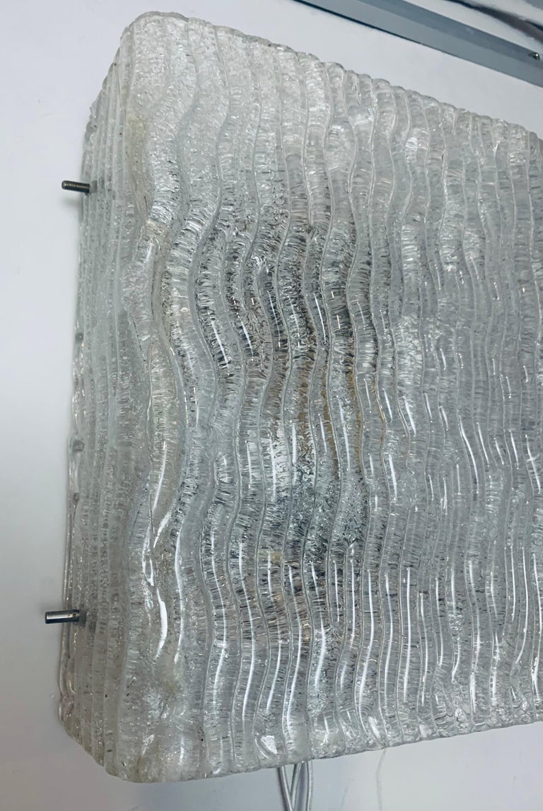 Pair of Large Austrian 1960s J.T. Kalmar for Kalmar Lighting Glass Wall ...