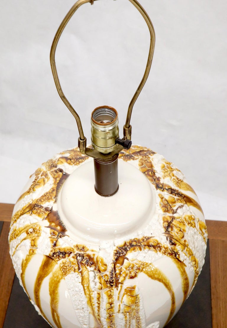 Pair of Large Ceramic Art Pottery Bases Decorative Caramel Glaze For ...