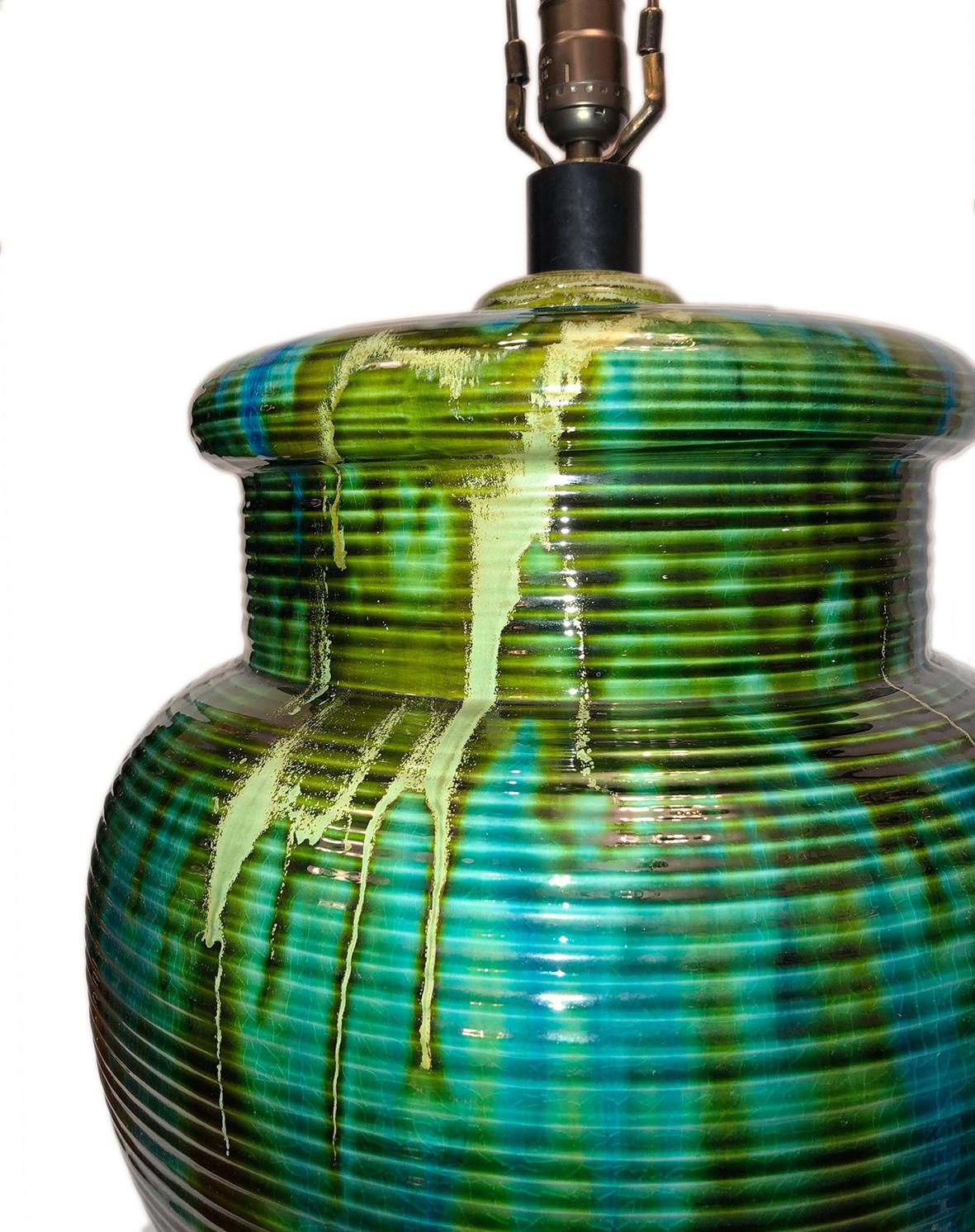Pair of Large Ceramic Table Lamps at 1stDibs