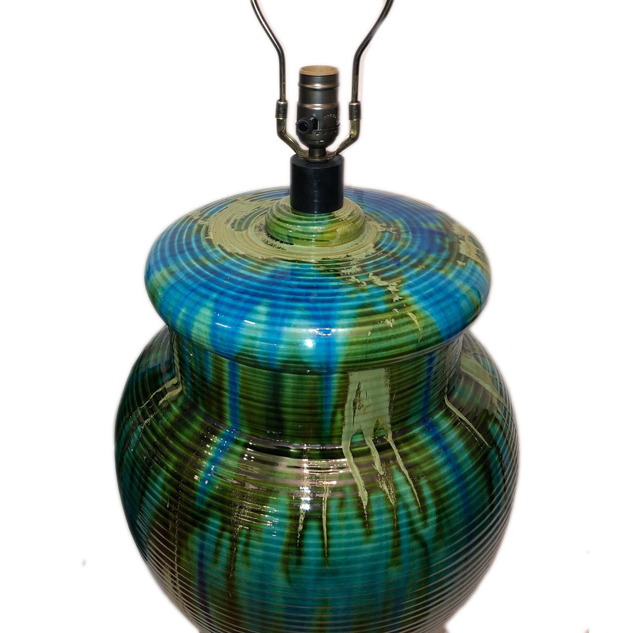 Pair of Large Ceramic Table Lamps at 1stDibs