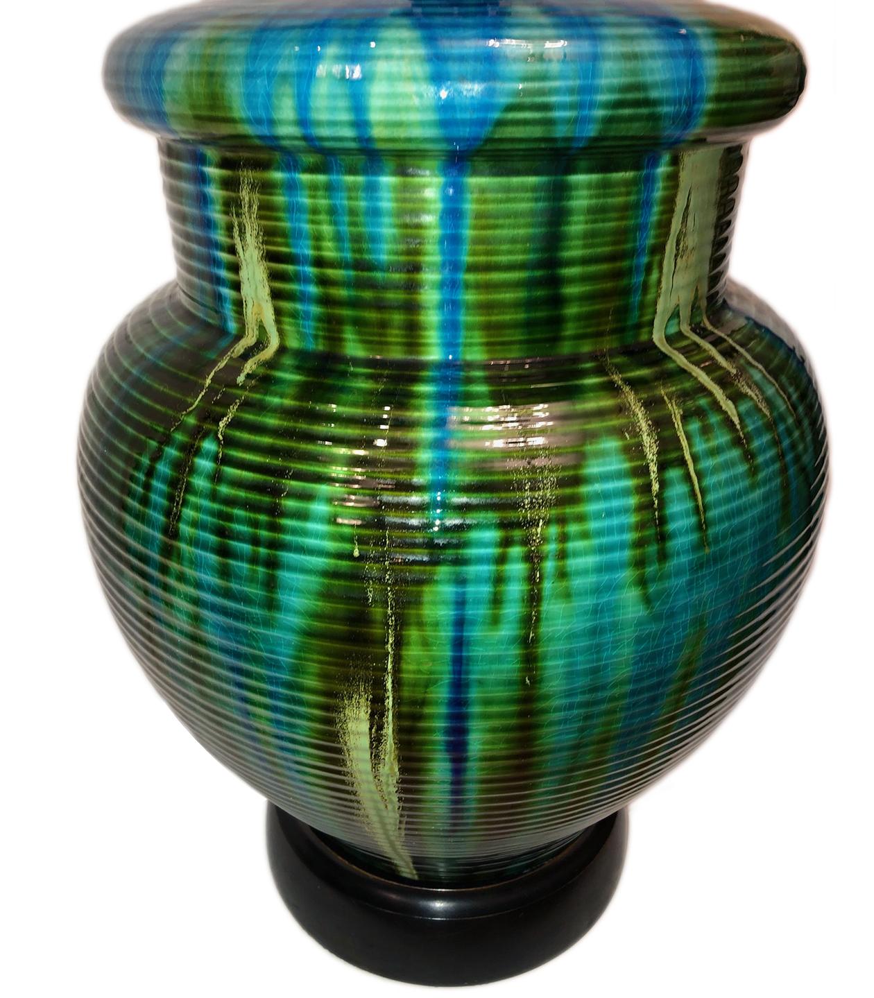 Pair of Large Ceramic Table Lamps at 1stDibs