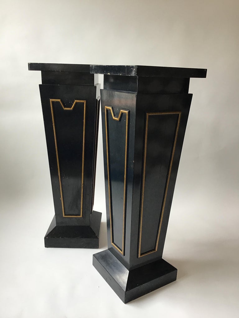 Pair of Large Classical Wood Pedestals For Sale at 1stDibs
