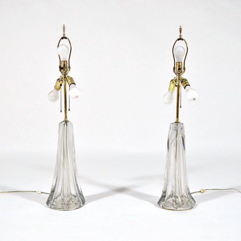 Pair of Large Crystal Table Lamps For Sale at 1stDibs | large crystal ...