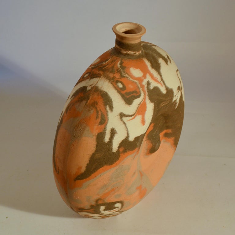 Pair of Large Decorative Studio Pottery Vases in Earth Tones For Sale ...