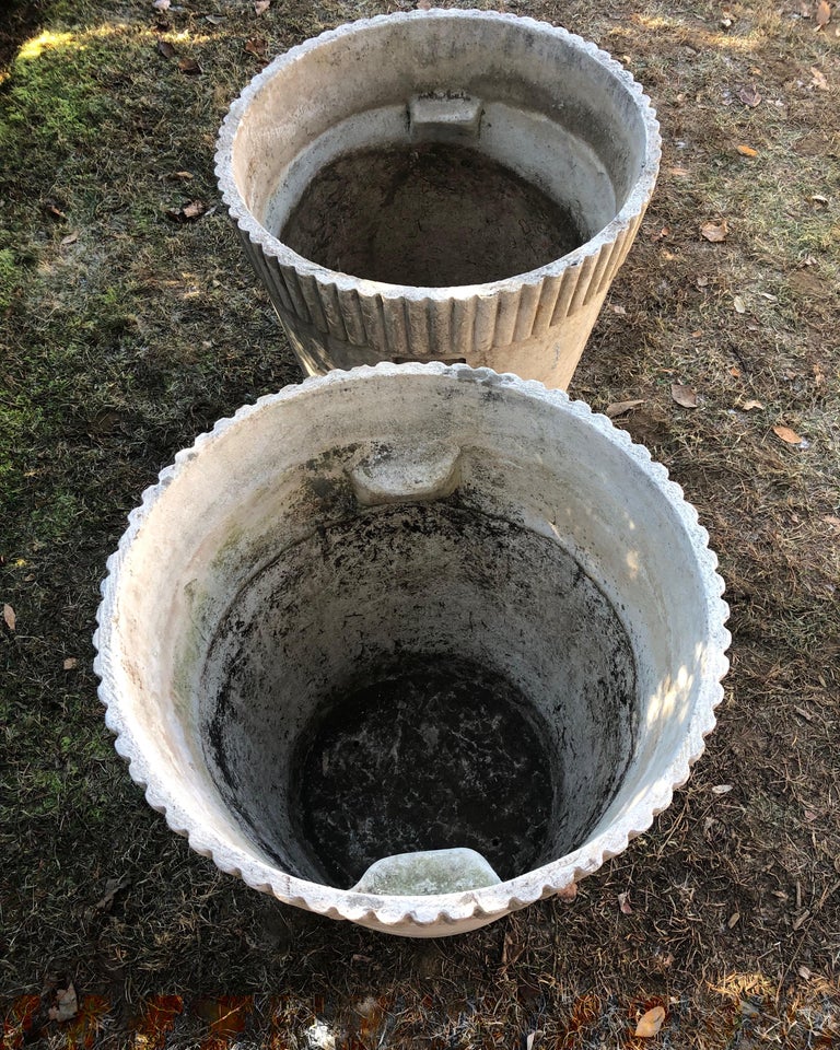 Pair of Large Flower Pot Form Planters Designed by Willy Guhl, Dated ...