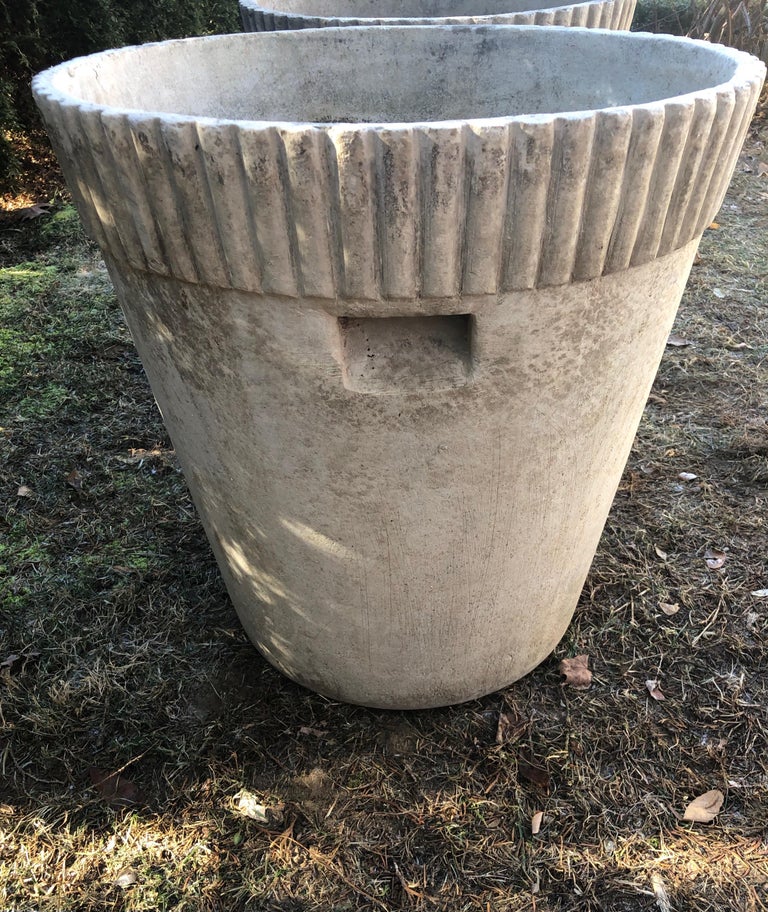 Pair of Large Flower Pot Form Planters Designed by Willy Guhl, Dated ...