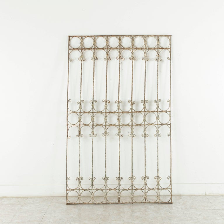 Pair of Large French Hand-Forged Iron Partitions, Grills, Gates at 1stDibs