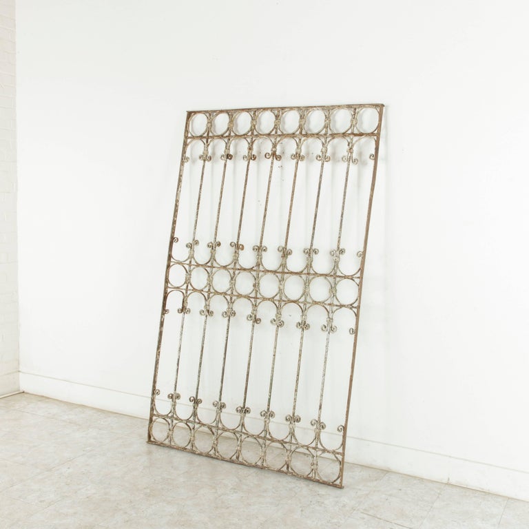 Pair of Large French Hand-Forged Iron Partitions, Grills, Gates at 1stDibs