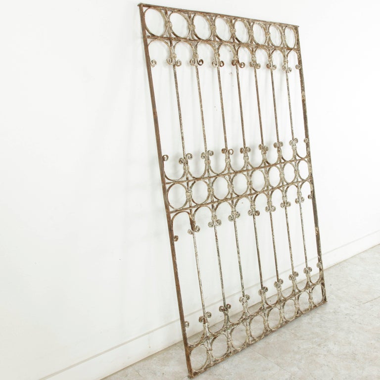 Pair of Large French Hand-Forged Iron Partitions, Grills, Gates at 1stDibs