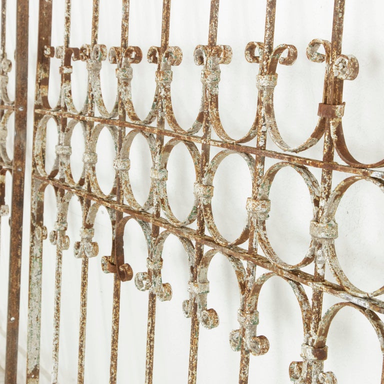 Pair of Large French Hand-Forged Iron Partitions, Grills, Gates at 1stDibs