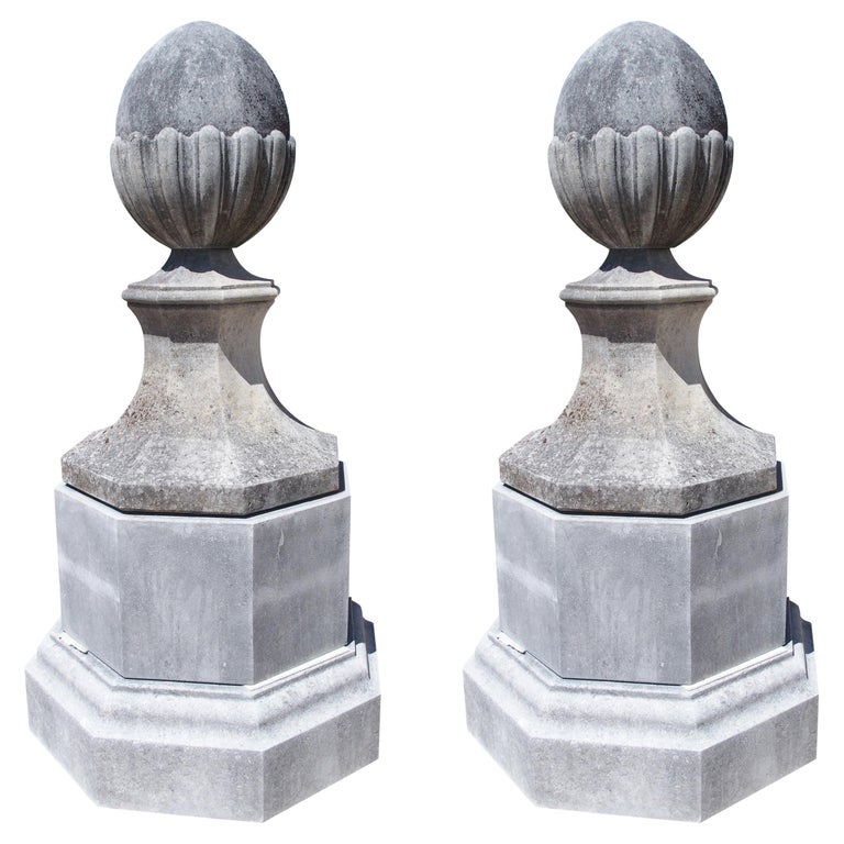 stone gate finials