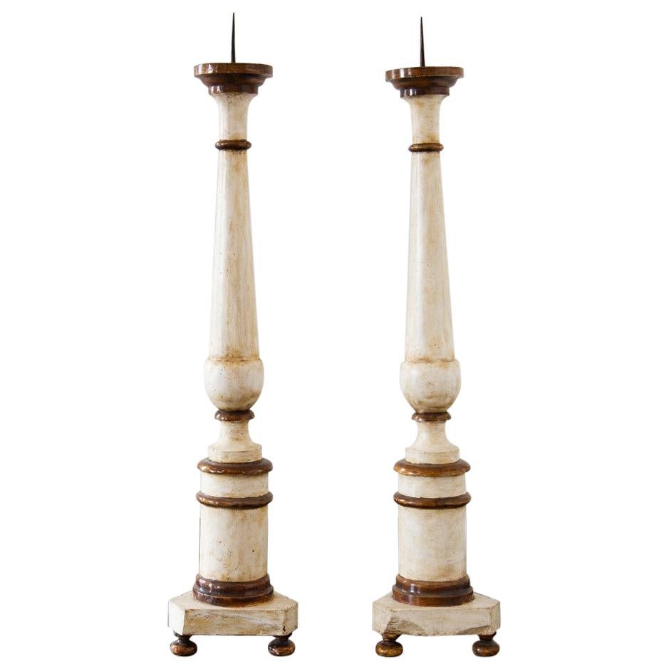Pair of Italian Wrought Iron Church Pricket Sticks, circa 1900 For Sale ...