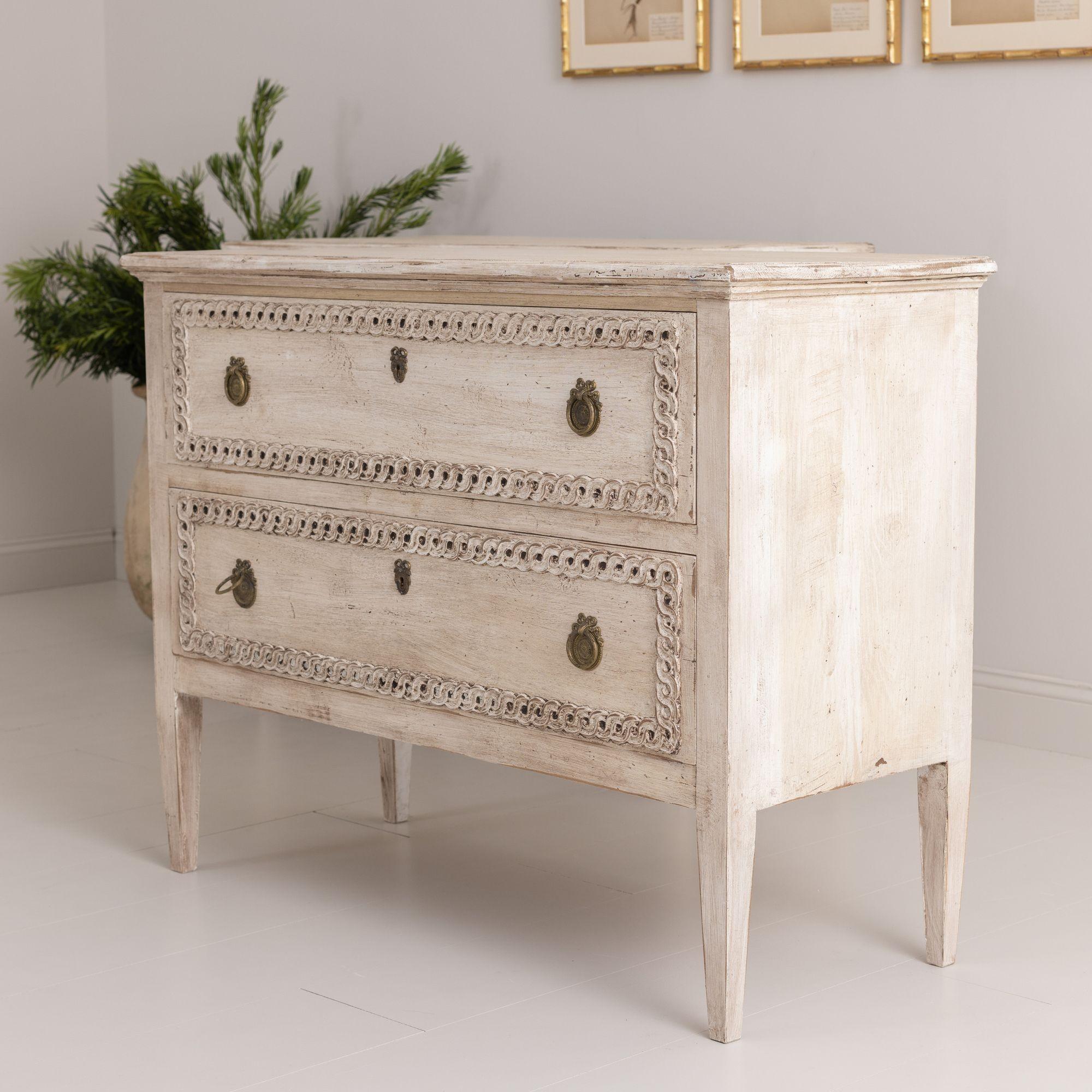 Pair of Large Italian Painted Neoclassical Style Bedside Commodes For ...