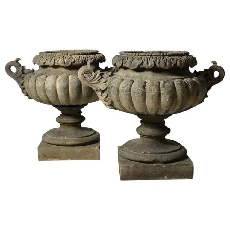 Pair of Large James Pulham Garden Urns at 1stDibs