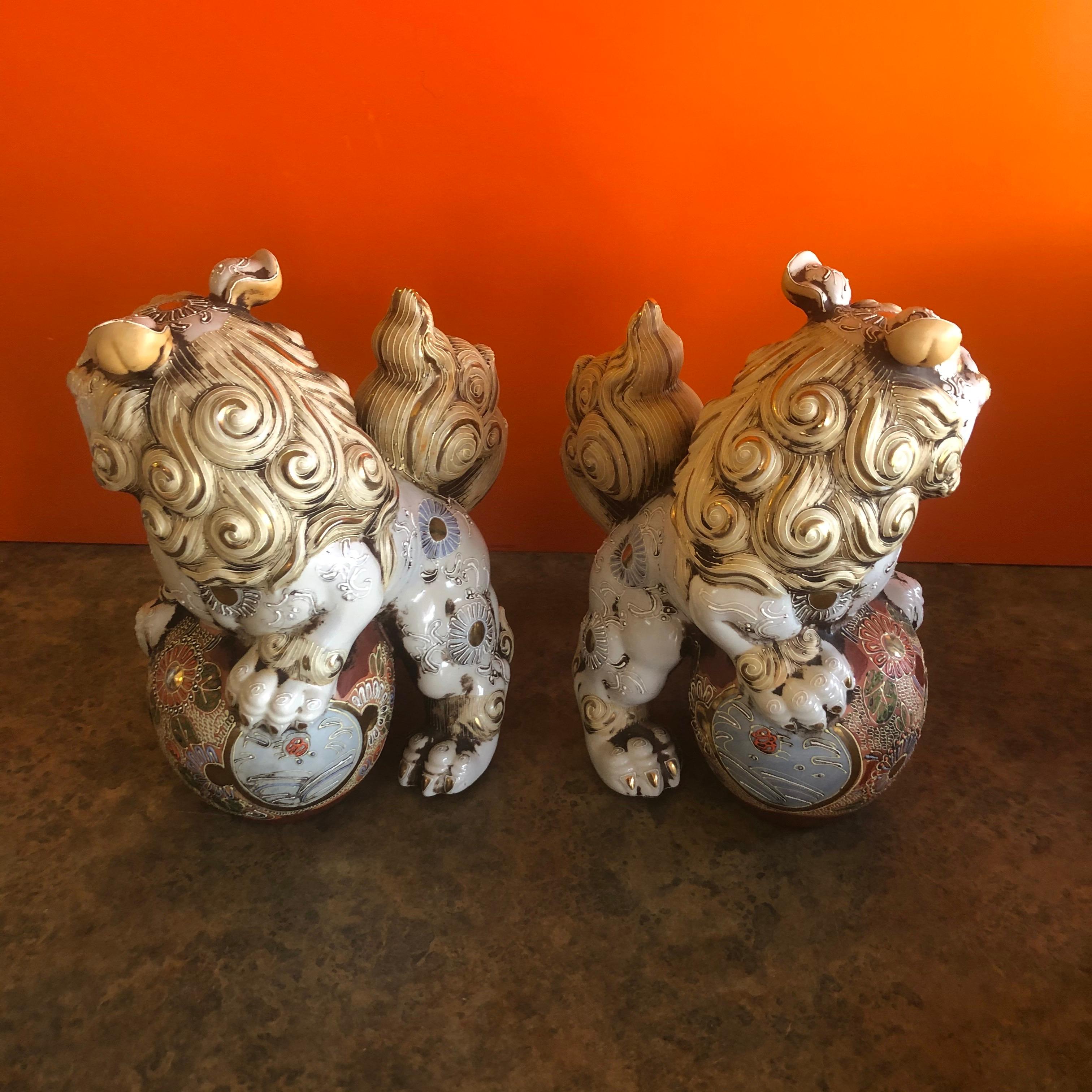 Pair of Large Midcentury Chinese Ceramic Foo Dogs at 1stDibs | foo dogs ...