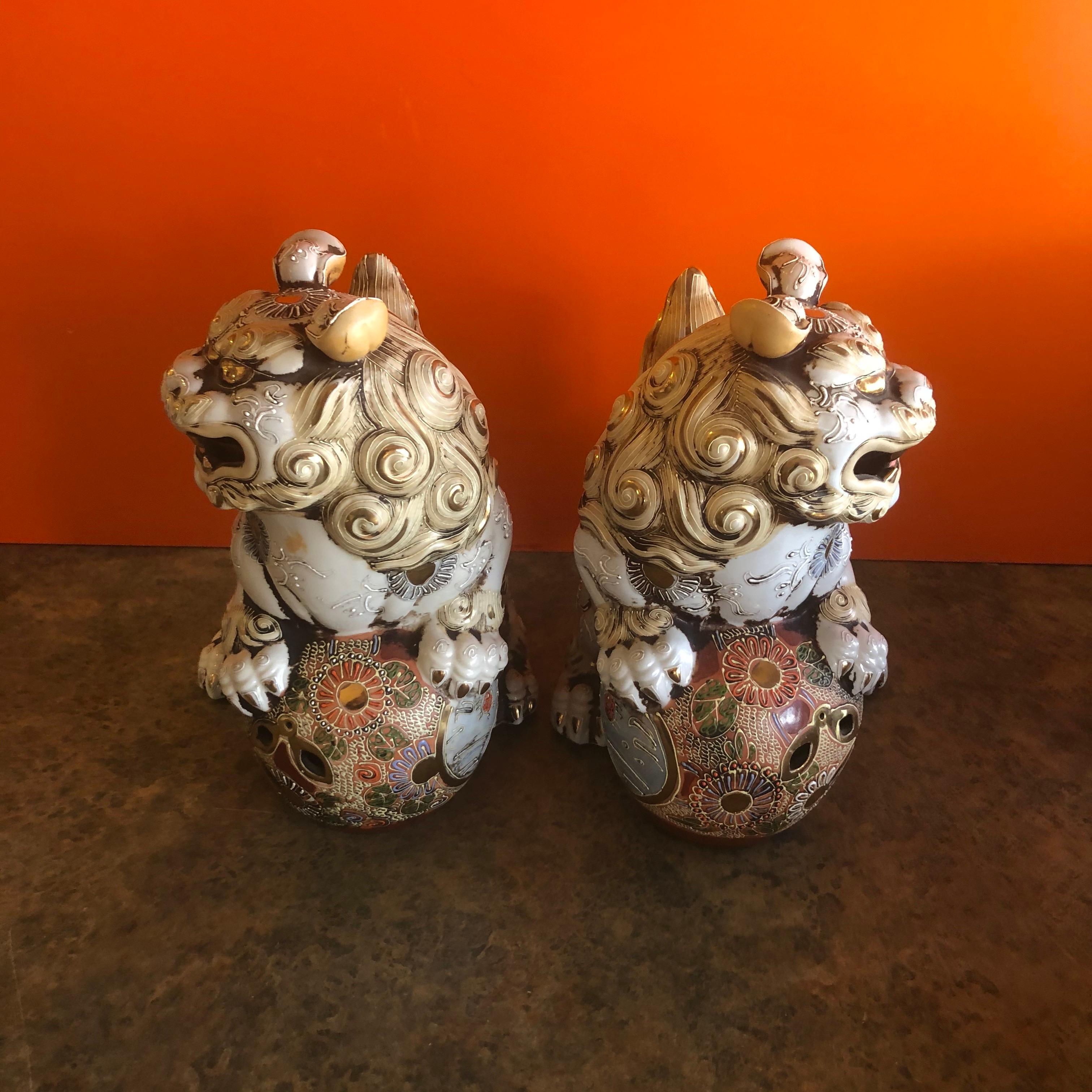 Pair of Large Midcentury Chinese Ceramic Foo Dogs at 1stDibs | foo dogs ...