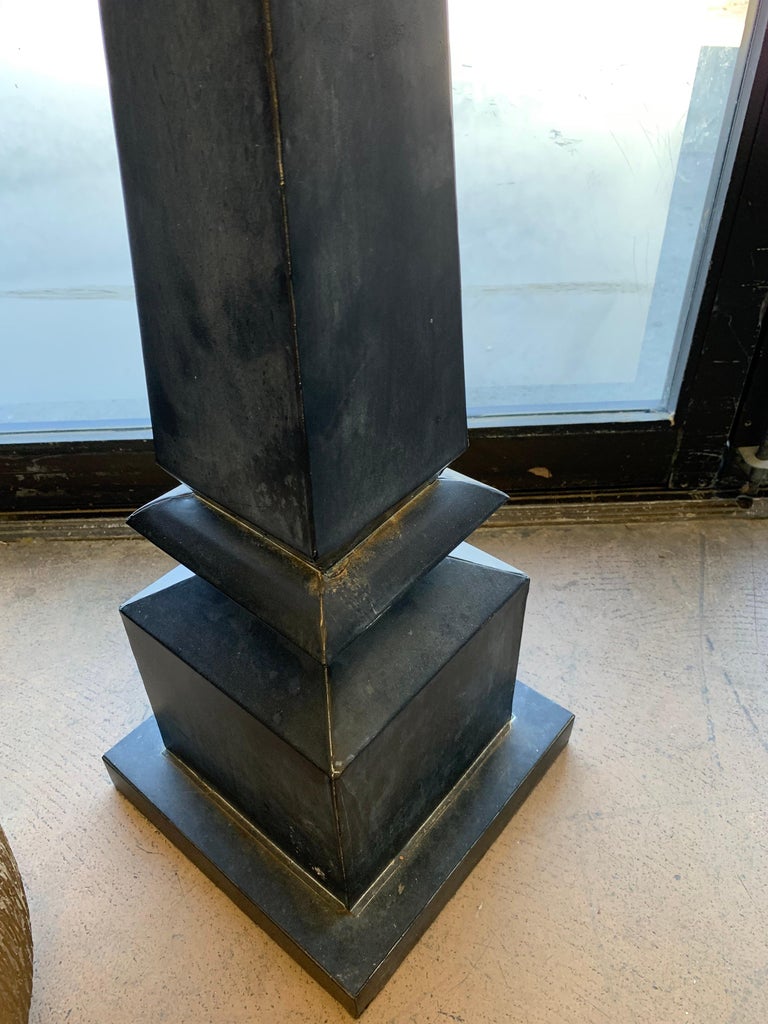 Pair of Large Mid Century Metal Outdoor/Indoor Obelisks For Sale at 1stDibs