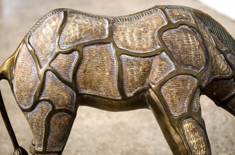 Pair of Large Mid-Century Modernist Brass Giraffe Floor Statues For ...